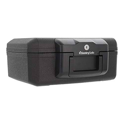 SentrySafe 1200 Fireproof Box with Key Lock, 0.18 Cubic Feet , Black ...